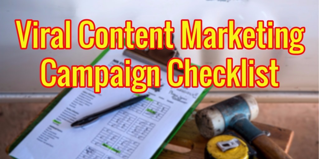 Viral Content Marketing Campaign Checklist | Online Sales Guide Tips