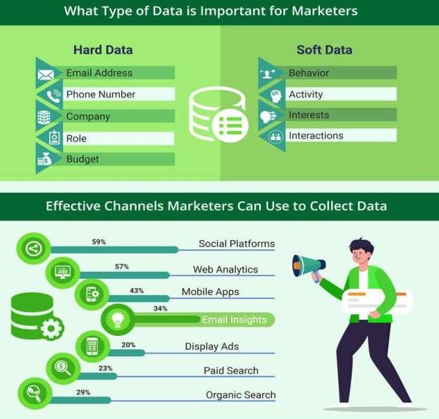 B2B Data-Driven Marketing Infographic | Online Sales Guide Tips